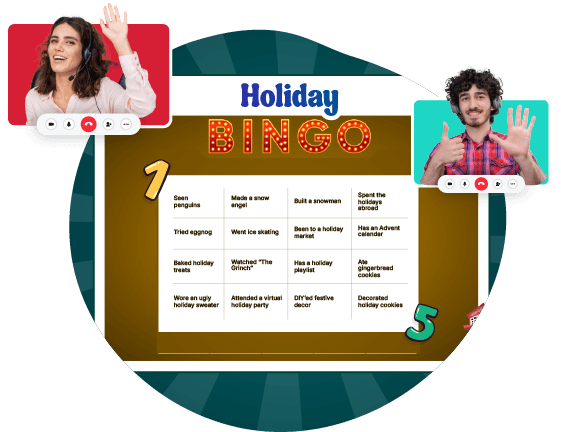 Hosted Virtual Holiday Team Building Activities