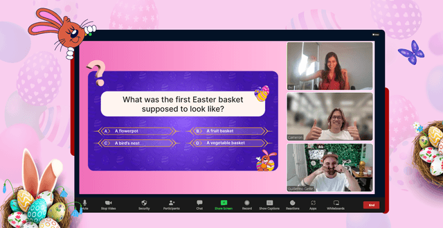 Hosted Virtual Easter Trivia Game for Work Teams