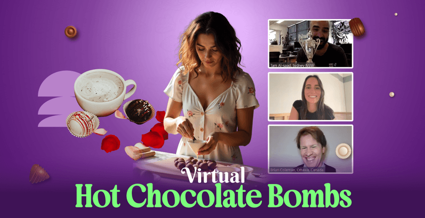 Hosted Hot Chocolate Bombs Making for Remote Team